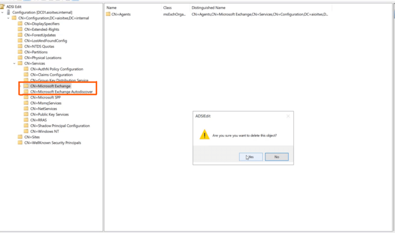 Remove Exchange From Active Directory with ADSIEdit - Techijack