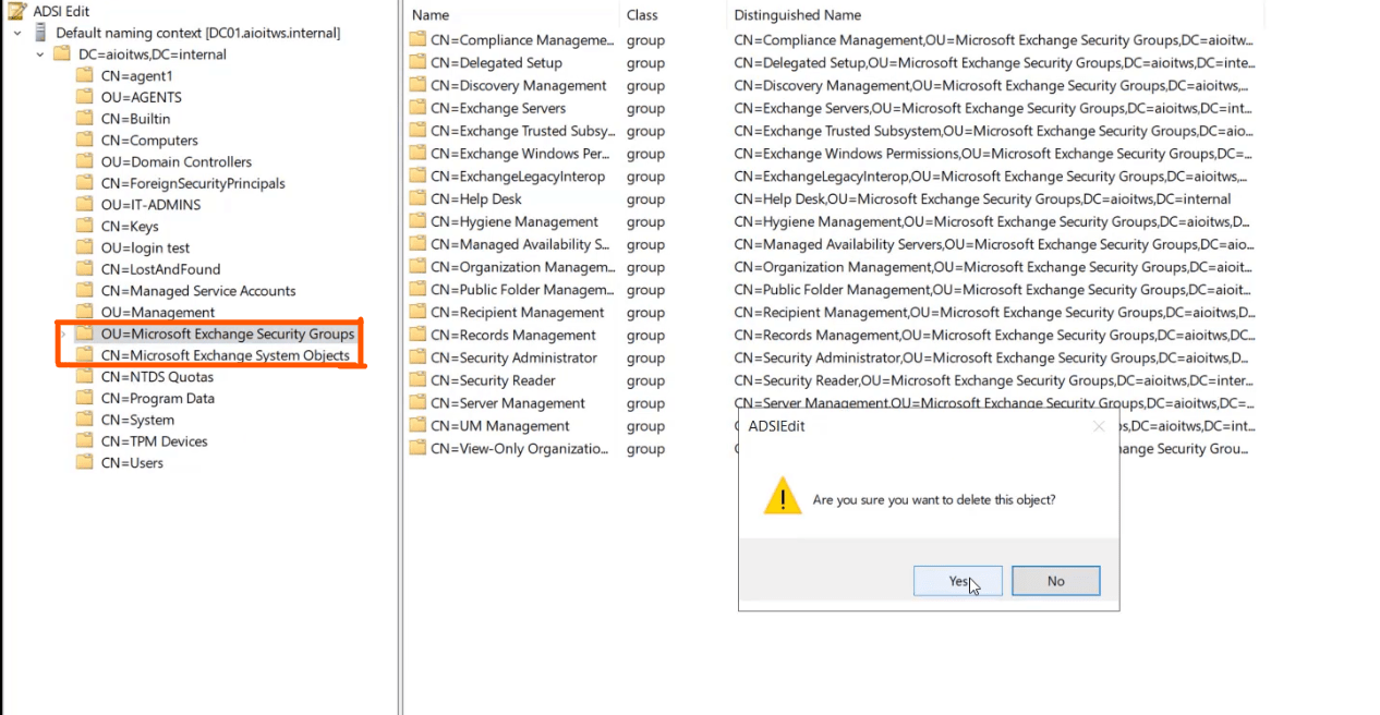 Remove Exchange From Active Directory with ADSIEdit - Techijack